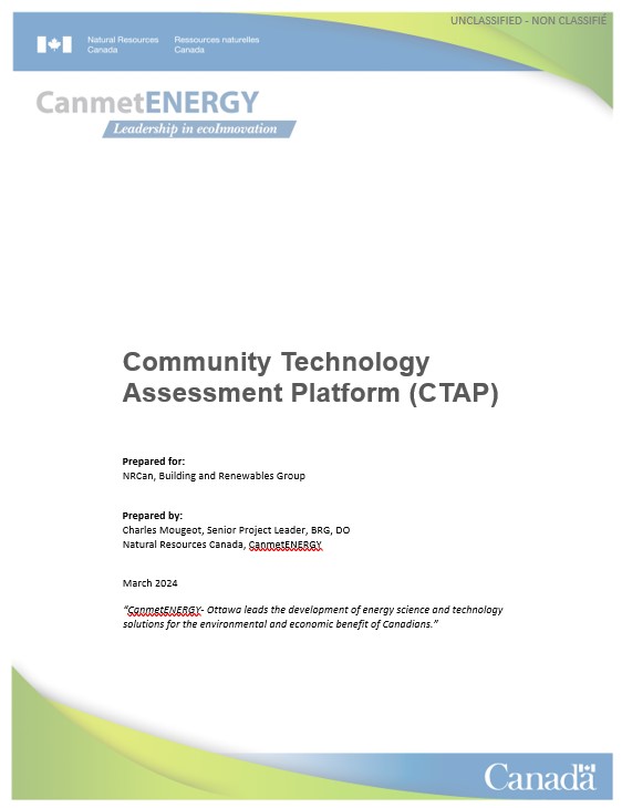 CTAP - Community Technology Assessment Platform - Natural Resources Canada